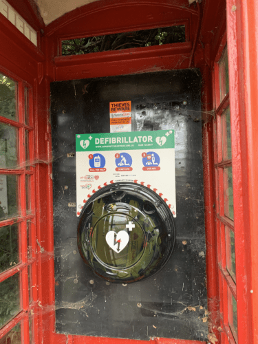 Defibrillator sited in the Red Telephone Box in the Street NR28 9NU ...